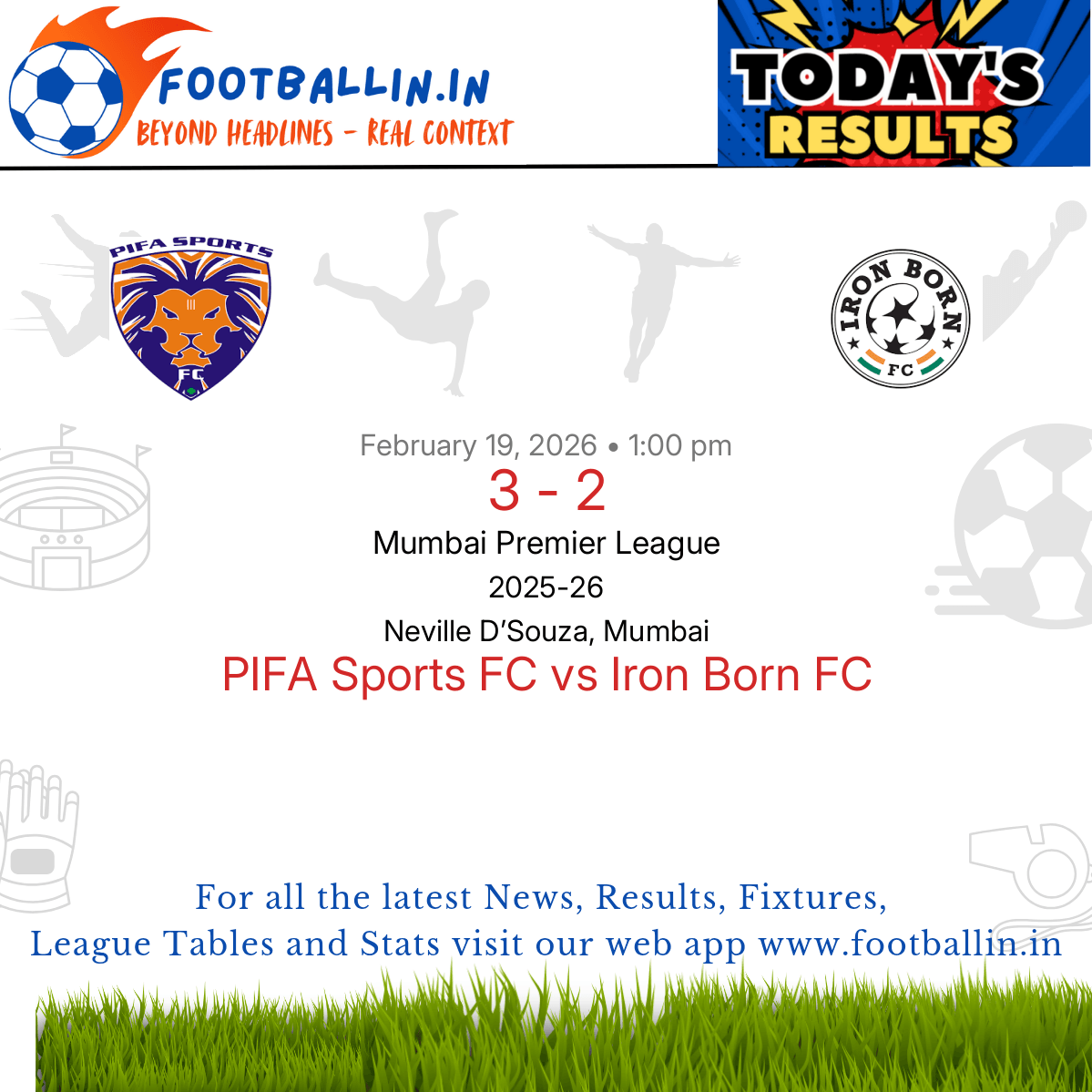 ⚡ PIFA Sports FC held firm to defeat Iron Born FC 3-2 | Results ...