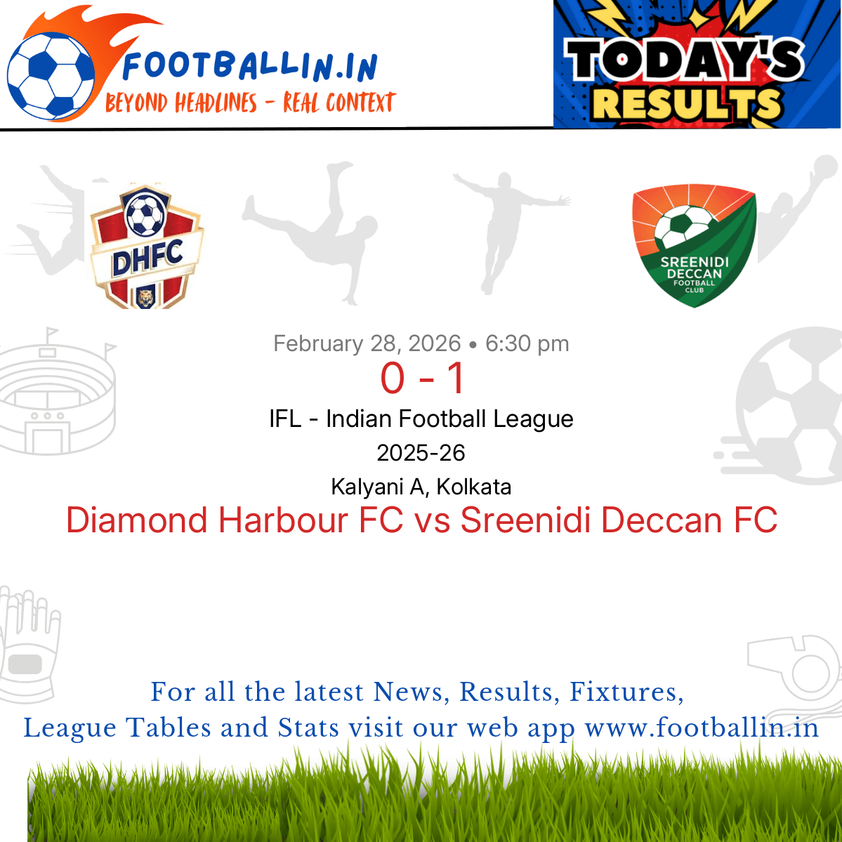 💥 Hard-fought! Sreenidi Deccan FC beat Diamond Harbour FC 1-0 | Results ...