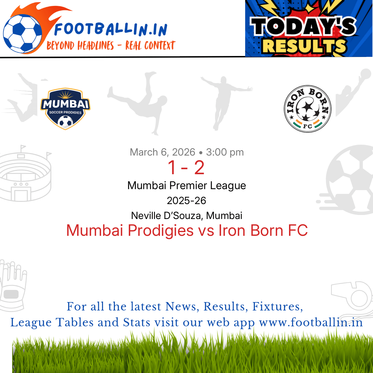 ⚡ Iron Born FC held firm to defeat Mumbai Prodigies 2-1 | Results ...