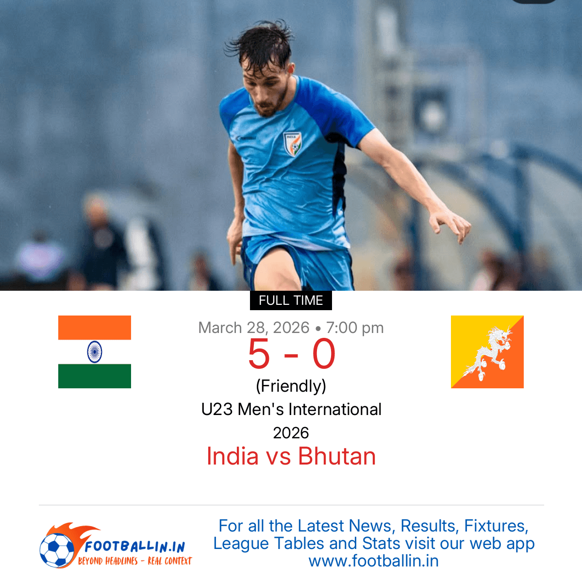 🔥 Suhail Ahmad Bhat at the double in India’s rout | Results, Fixtures ...