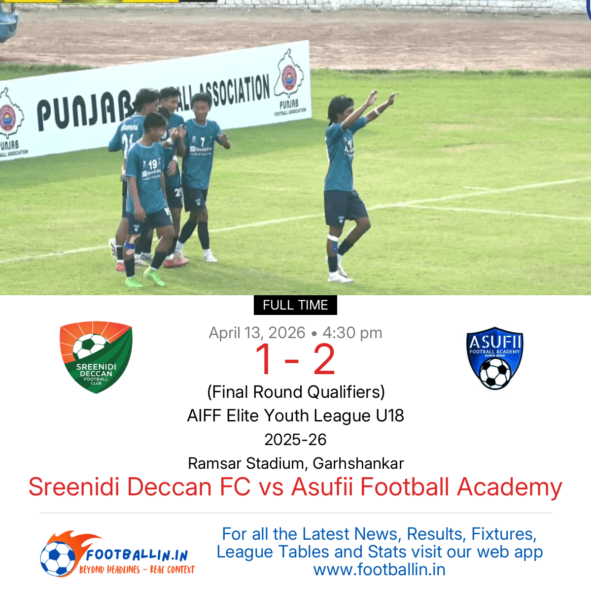 🍿 Edge-of-your-seat! Asufii Football Academy 2-1 Sreenidi Deccan FC ...